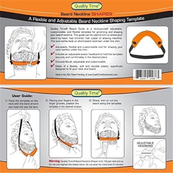 Grooming | Beard Neckline Shaper Guide A Handsfree Flexible And ...